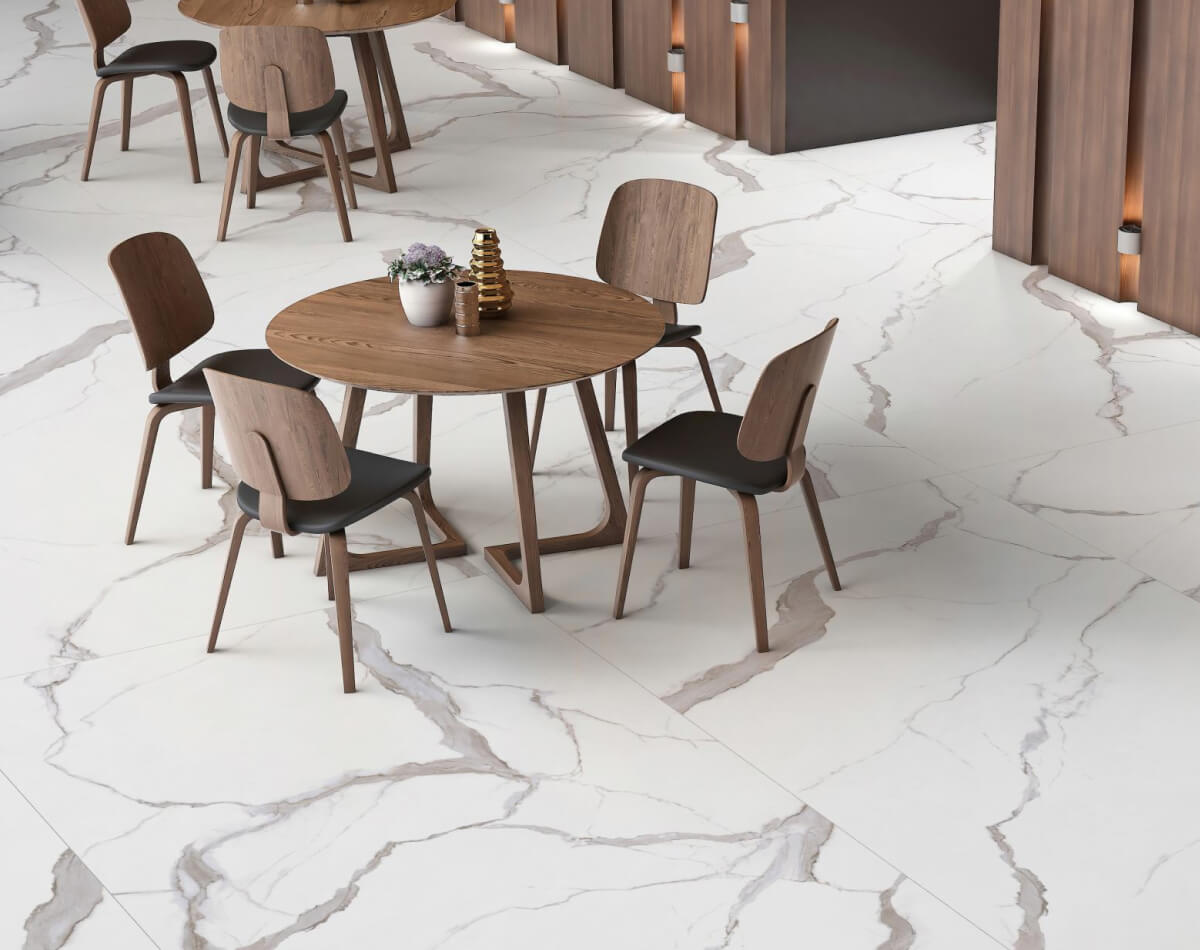 Staturio Elegant – Luxury White Marble-Look Slab | Neotrastones